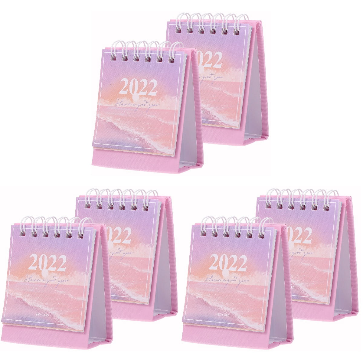 LIYUNMIAO 6 pcs Mini Desktop 2022 Calendars Simple Desktop Notebooks ...