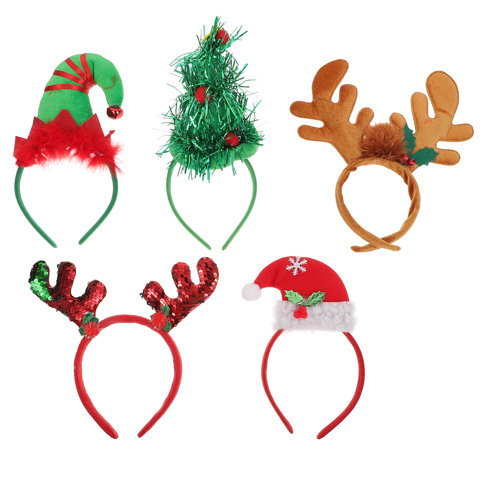 LIYUNMIAO Green Christmas Headbands - , Reindeer, Bow, Xmas Tree ...