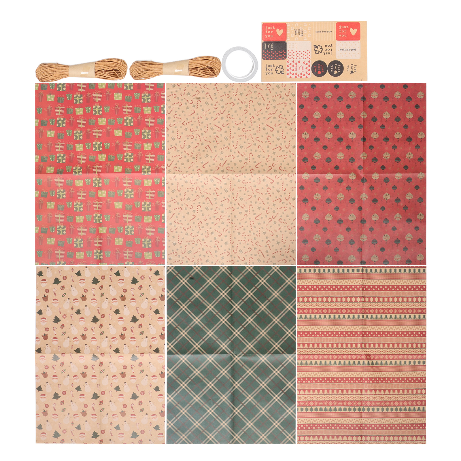 LIYUNMIAO Xmas Wrapping Paper Set for Baskets and Hampers - Walmart.com