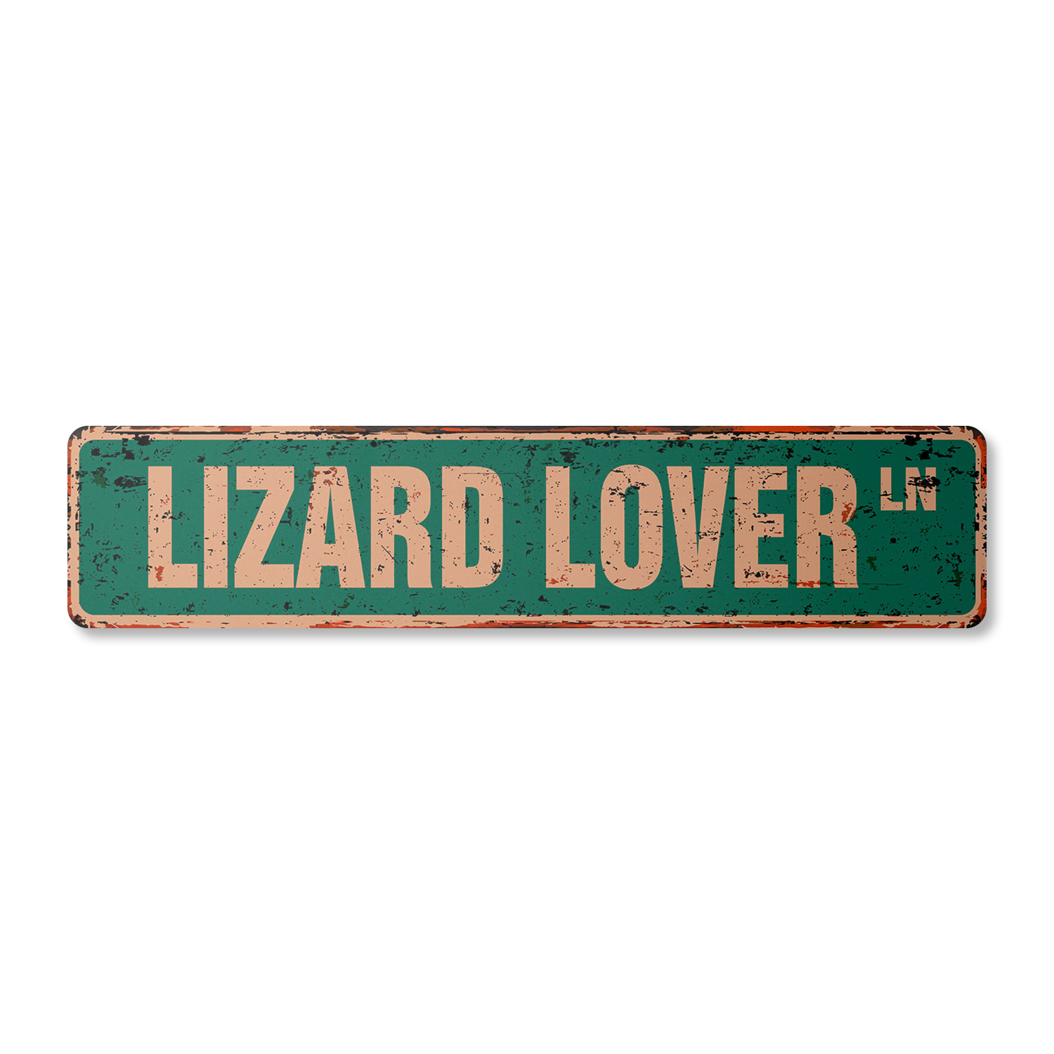 LIZARD LOVER Vintage Plastic Street Sign lizards cage live pet reptile ...