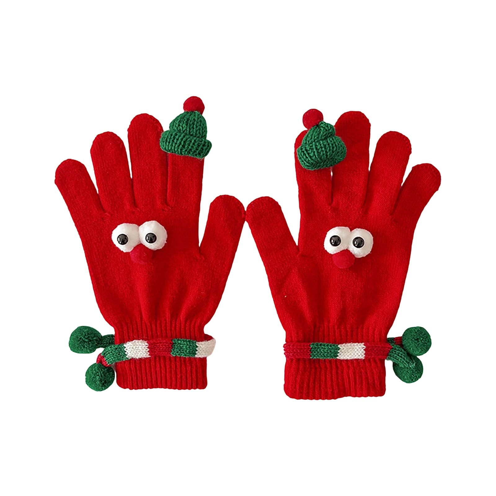 LIZENG Warm Knitted Christmas Accessories for Family Clearance Full ...