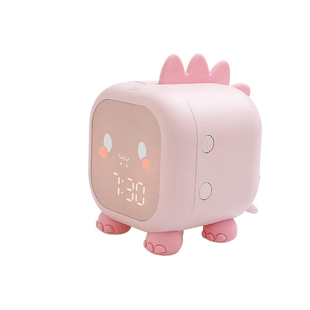 LIZZ Alarm Clock Kids Dinosaur Alarm Clocks Girls Pink Digital Alarm ...