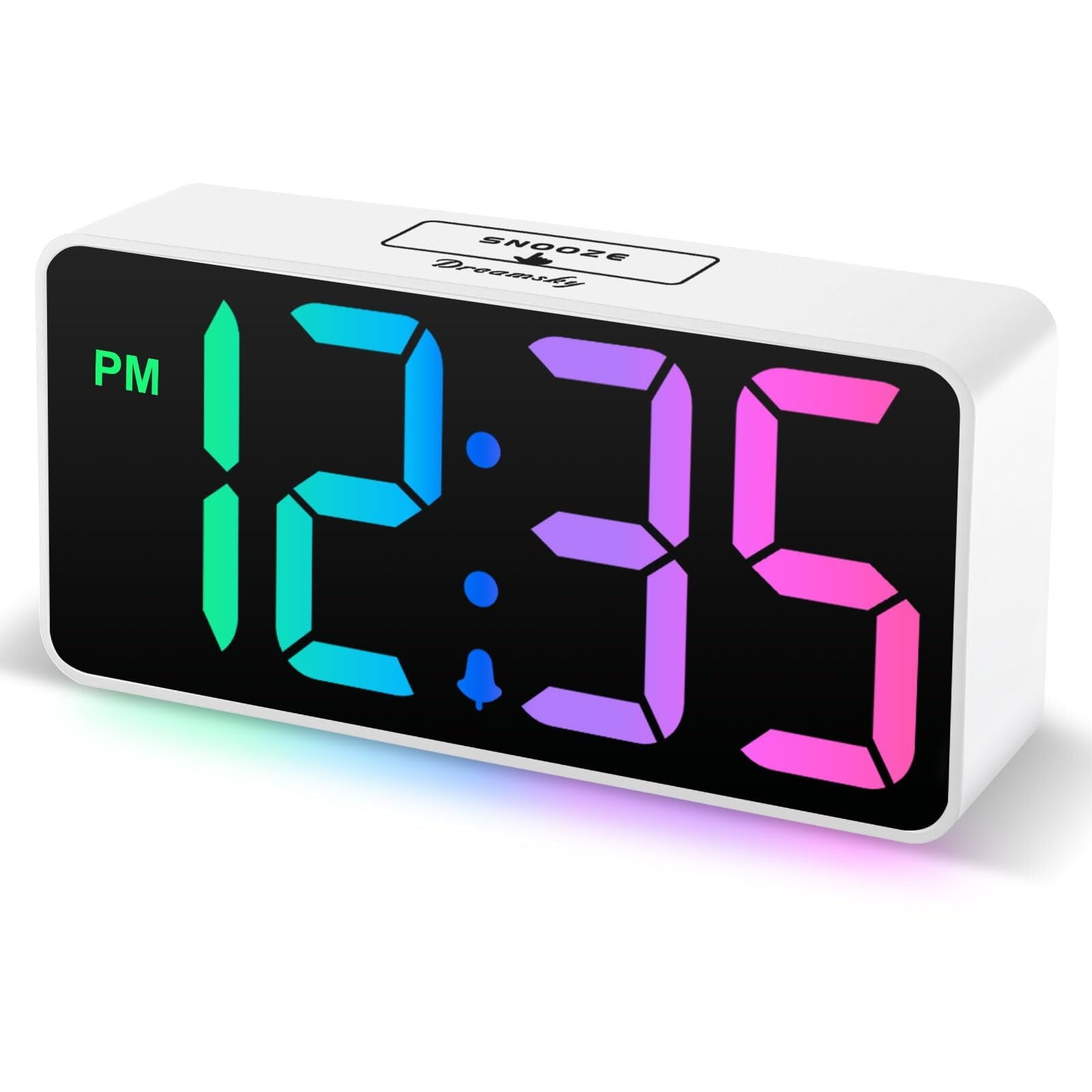 LIZZ Small Digital Alarm Clock for Bederoom, Large Big Numbers Display ...