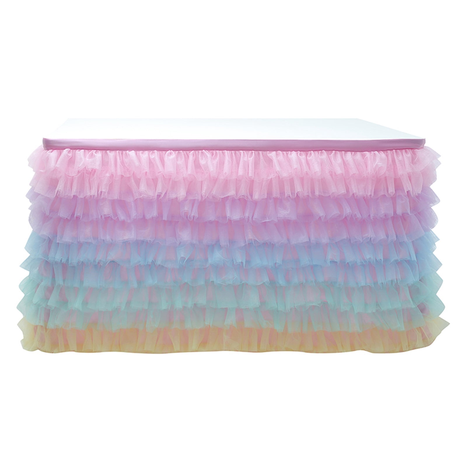 LIZZ Table-Skirt Cloth Tutu Tulle Table Skirt For Wedding Decor Shower ...