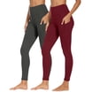 Yinrunx High Elastic Leggings Pant Women Solid Stretch Compression ...