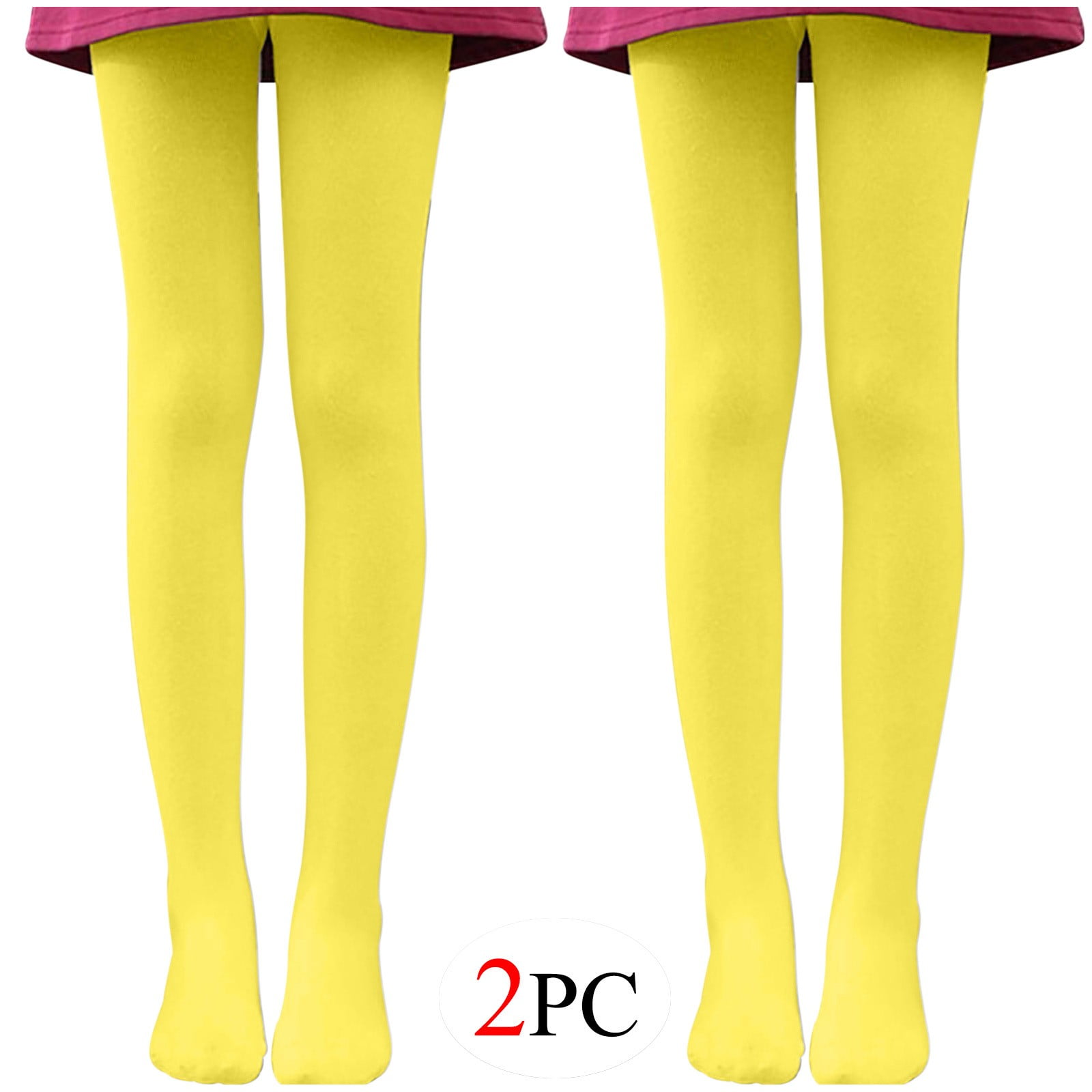 LIaqionyy 2Pack Women's Opaque Pantyhose Girls Solid Color Ballet ...