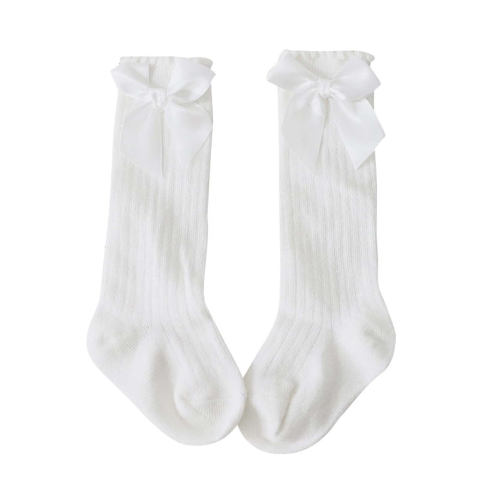 LIaqionyy Baby Toddler Girls Knee High Socks with Bows Long Tube Lace ...