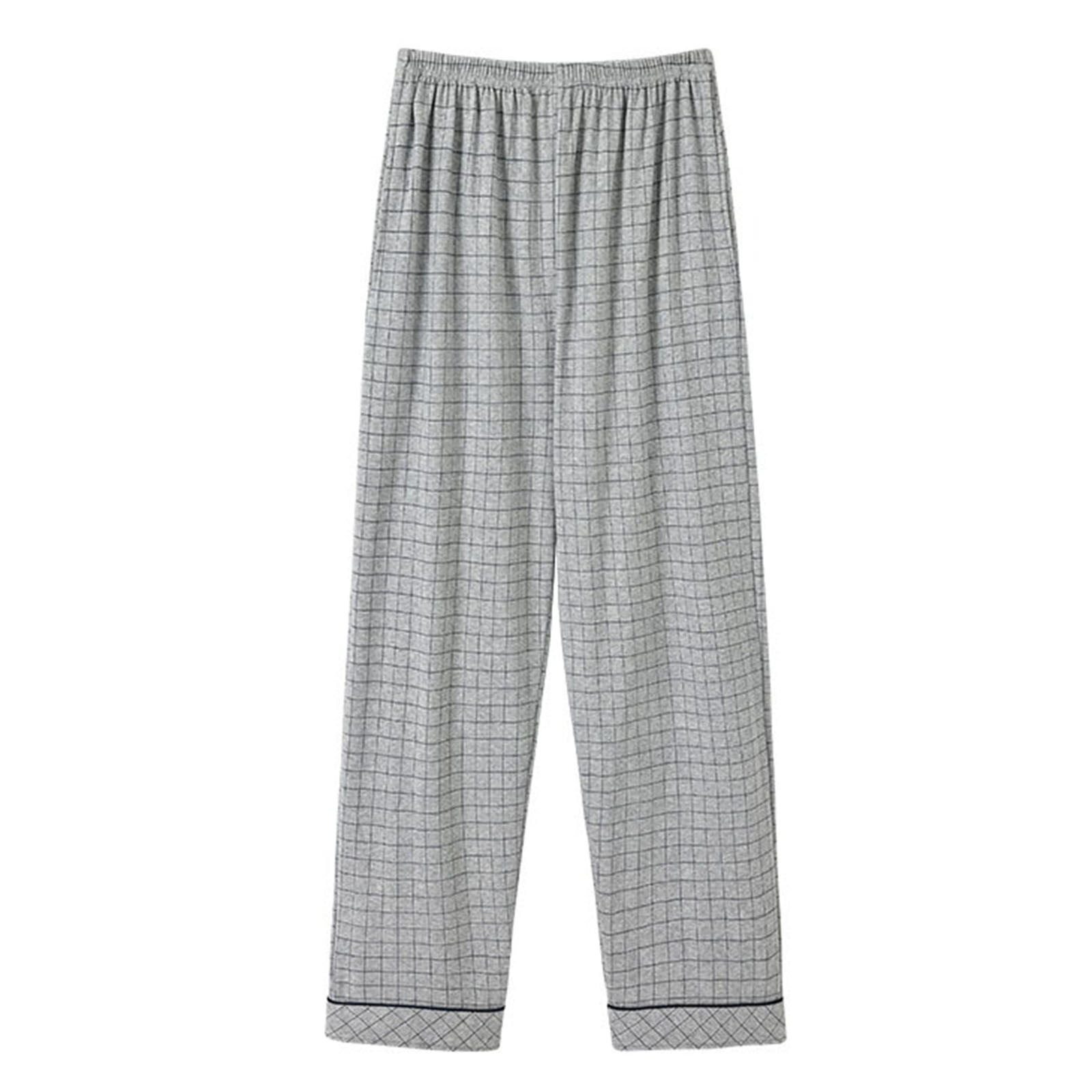 LIaqionyy Big and Tall Pajama Pants for Mens Plaid Bottoms Loose Long ...