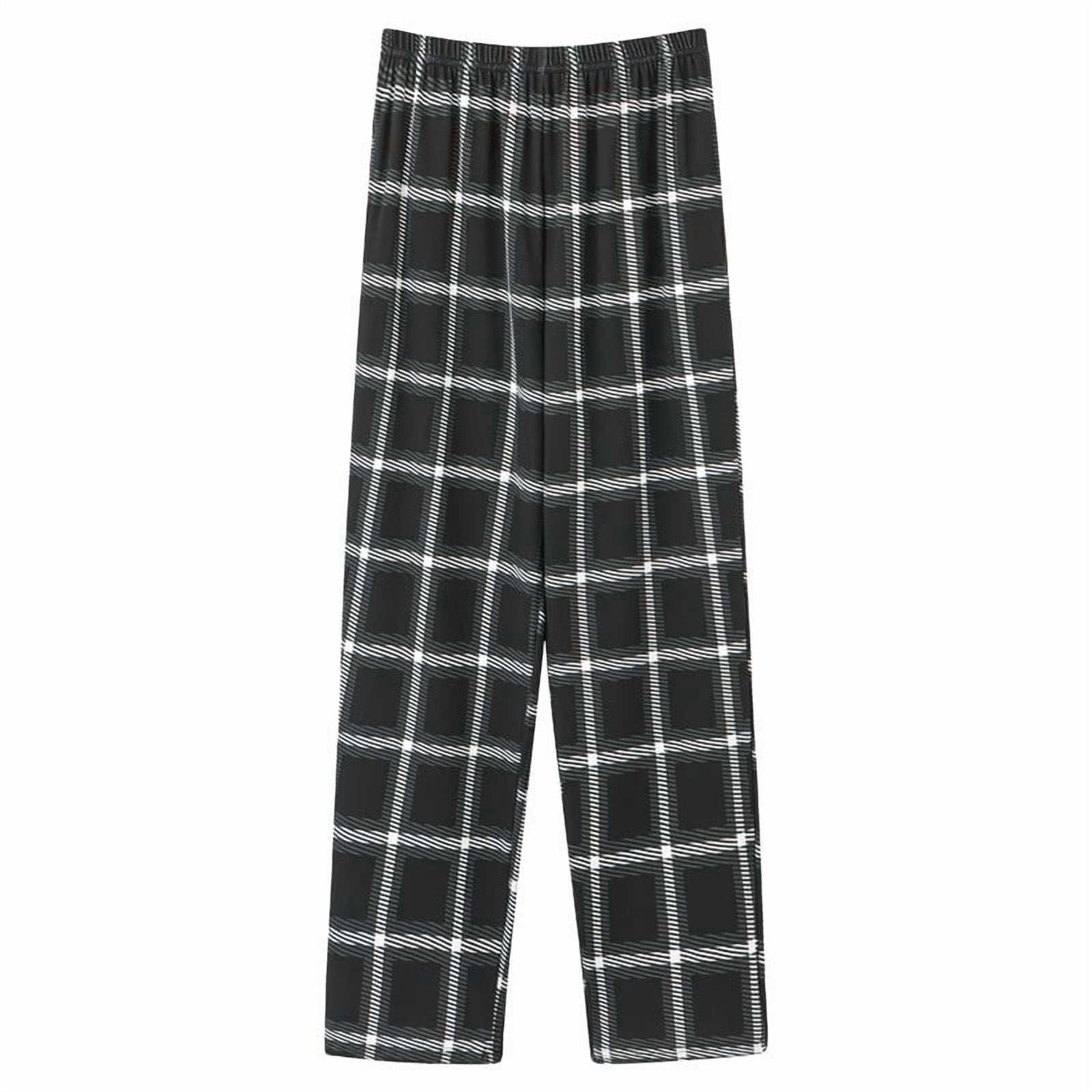 LIaqionyy Big and Tall Pajama Pants for Mens Plaid Bottoms Loose Long ...