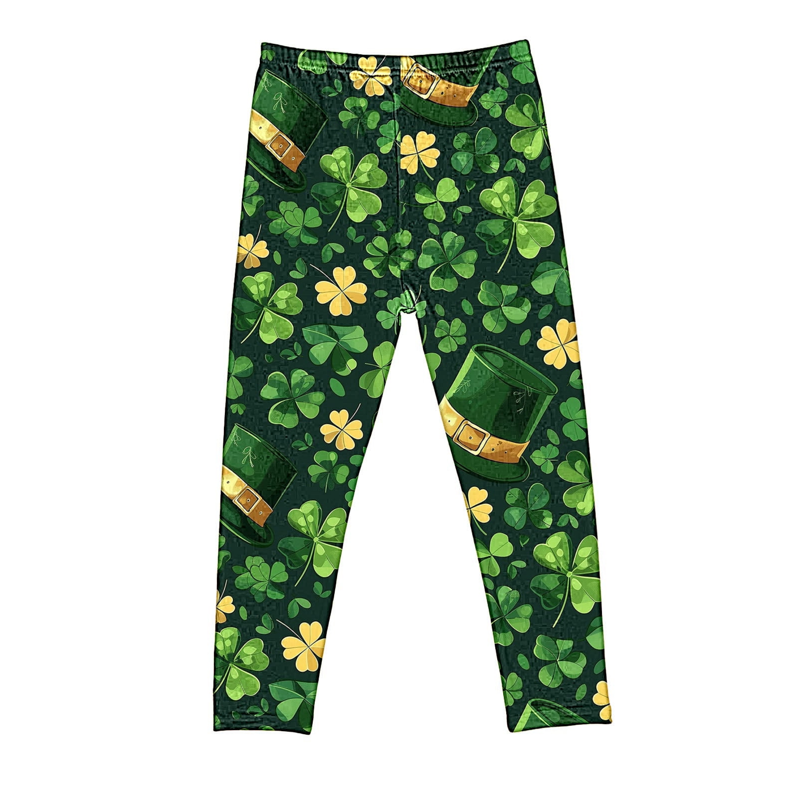 LIaqionyy Kids St. Patrick's Day Leggings Shamrock Stretchy Tights ...