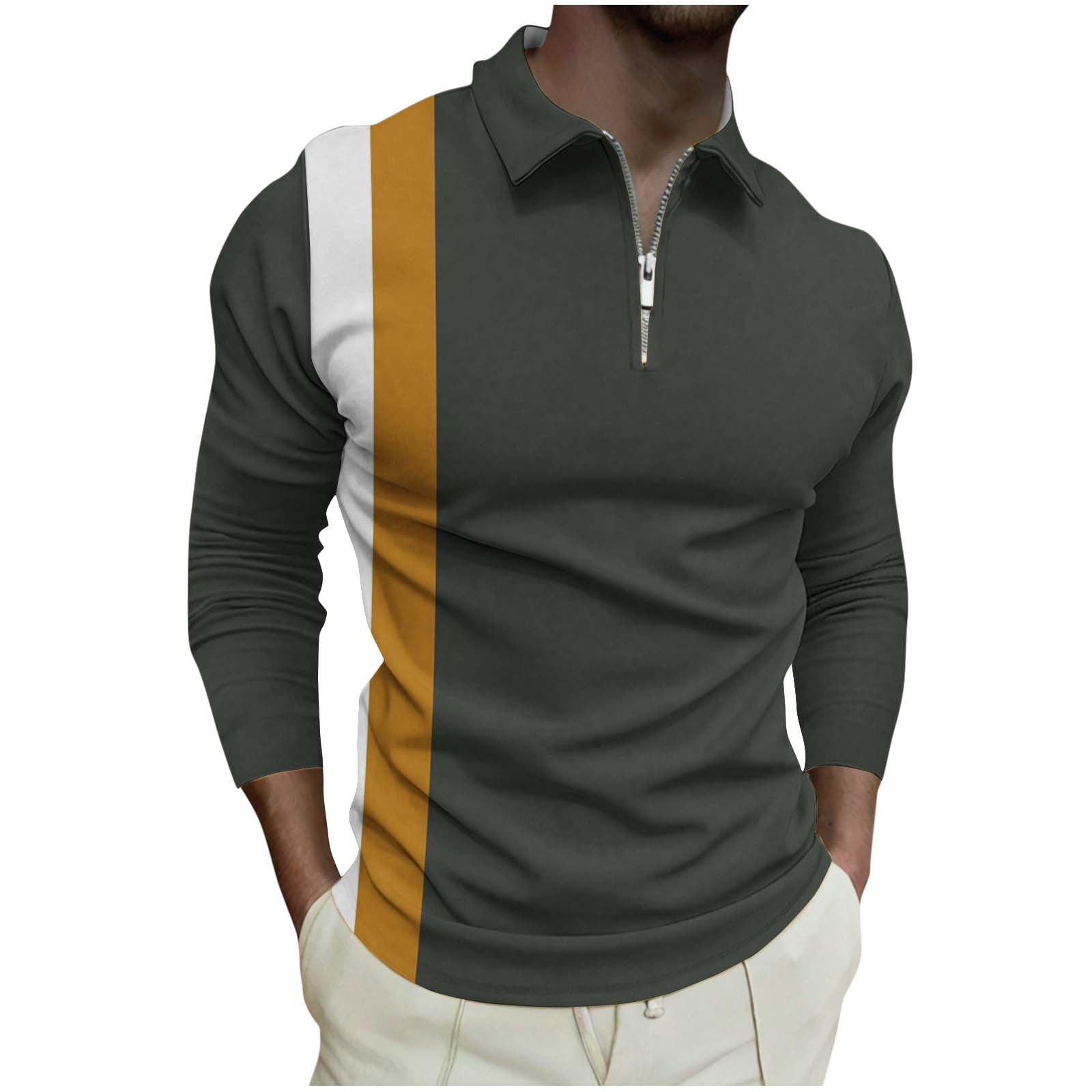 LIaqionyy Long Sleeve for Men's Shirt Casual Collared Fashion T Shirts ...