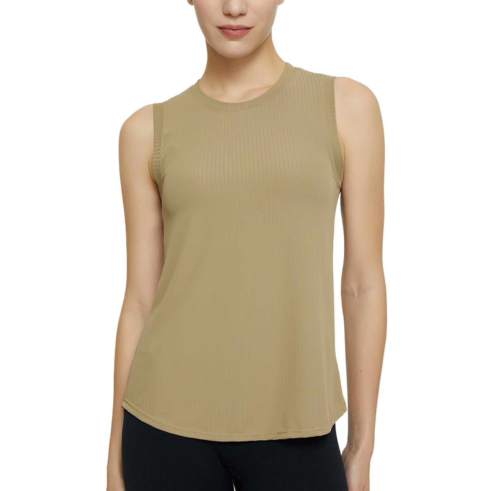 LIaqionyy Tank Tops for Women Loose Crew Neck Workout Summer Sports ...