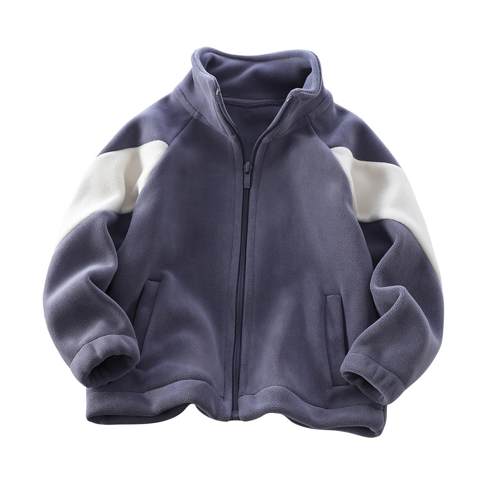 LIaqionyy Toddler Fleece Jacket Kids Lightweight Sherpa Lined Outerwear ...