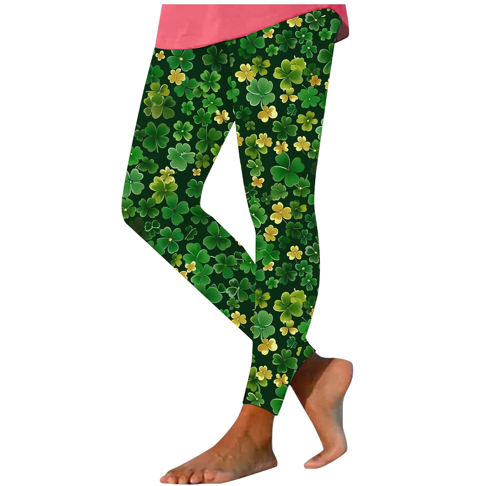 LIaqionyy Women's Shamrock Tights Plus Size St Patrick Leggings Yoga ...
