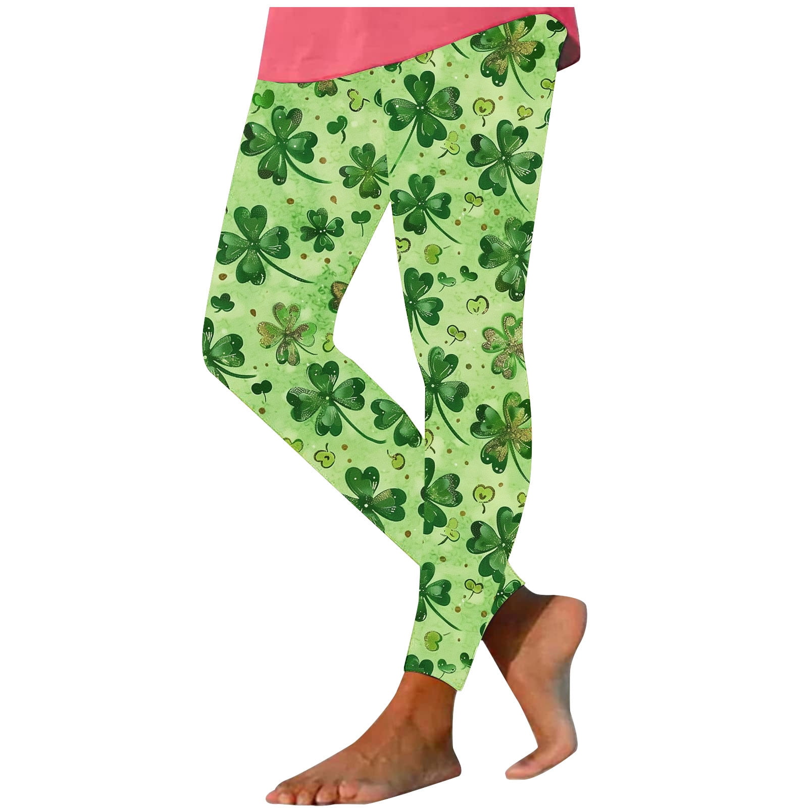 LIaqionyy Women's Shamrock Tights Plus Size St Patrick Leggings Yoga ...