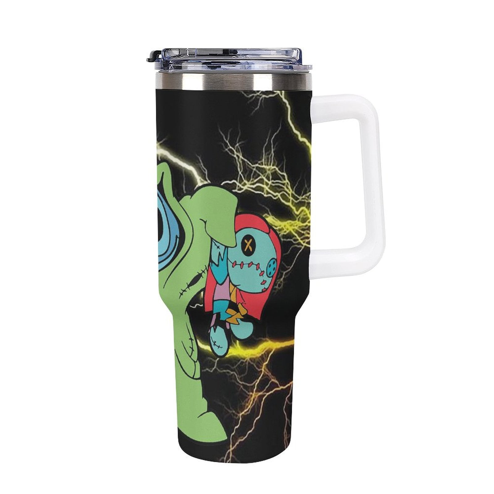 LIghtning Stitch Stainless Steel Straw Large Capacity Car Cup Commuter ...