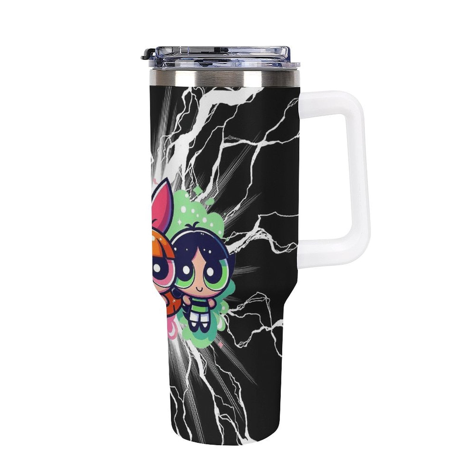 LIghtning The Powerpuff Girls Stainless Steel Straw Large Capacity Car ...