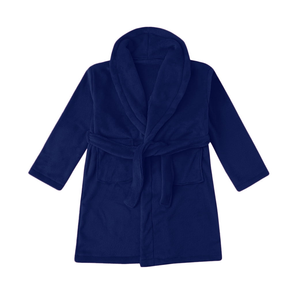 LIhncine Kids Robe, 100% Cotton Terry Cloth Bathrobe, Spa Bath Robes ...