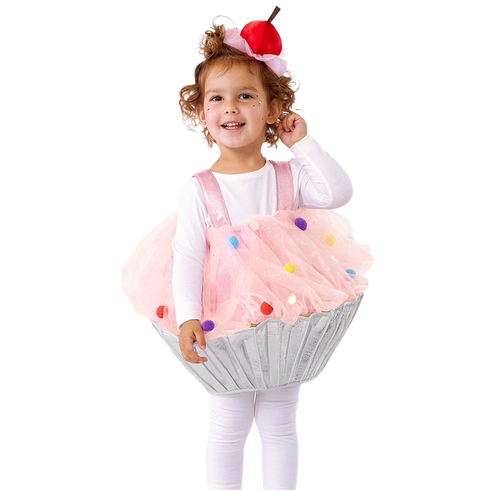 LIhncine Pink Cupcake Child Costume, Girls Princess Cupcake Dress Up ...