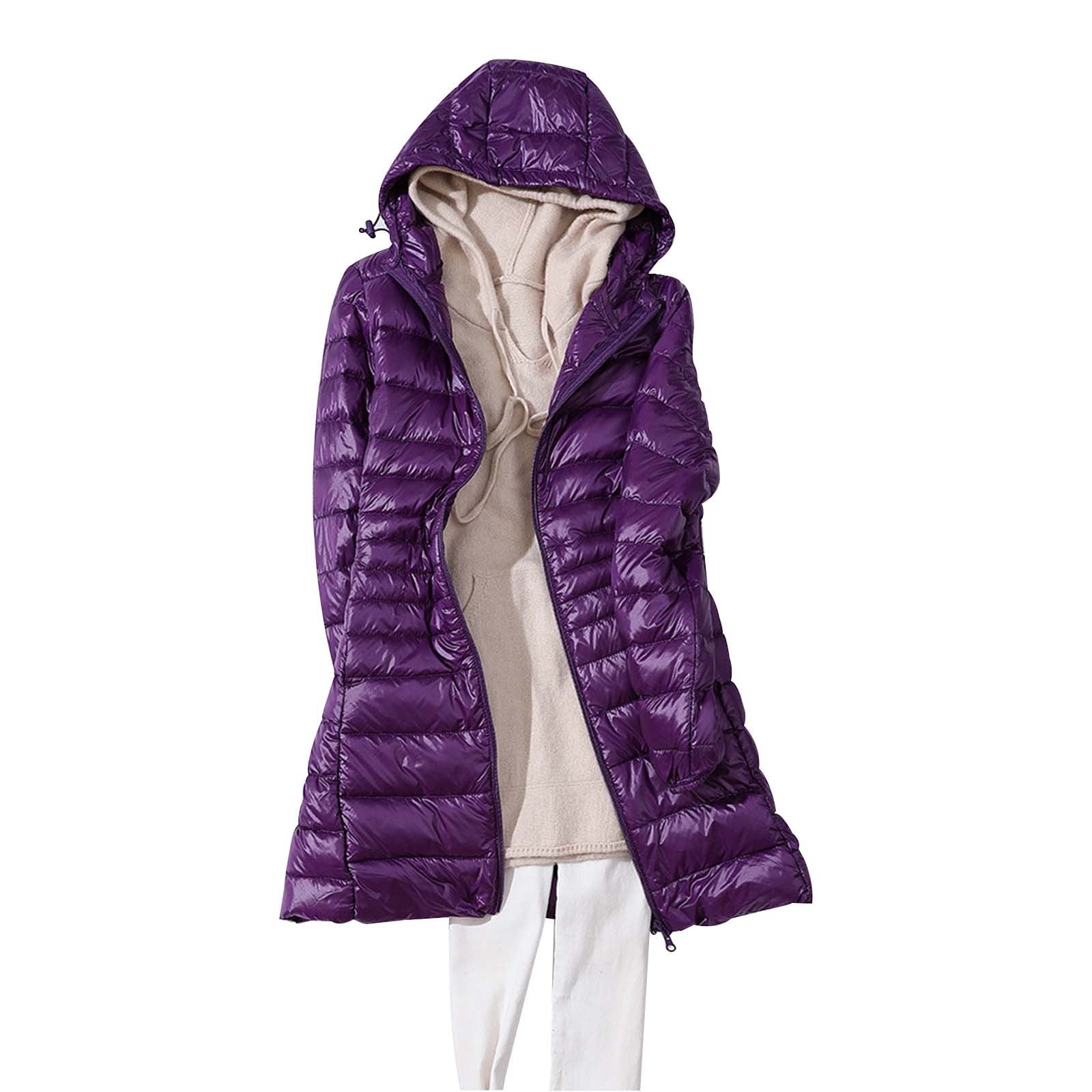 LIhncine Women's Ultra Light Weight Packable Down Jacket with Removable ...