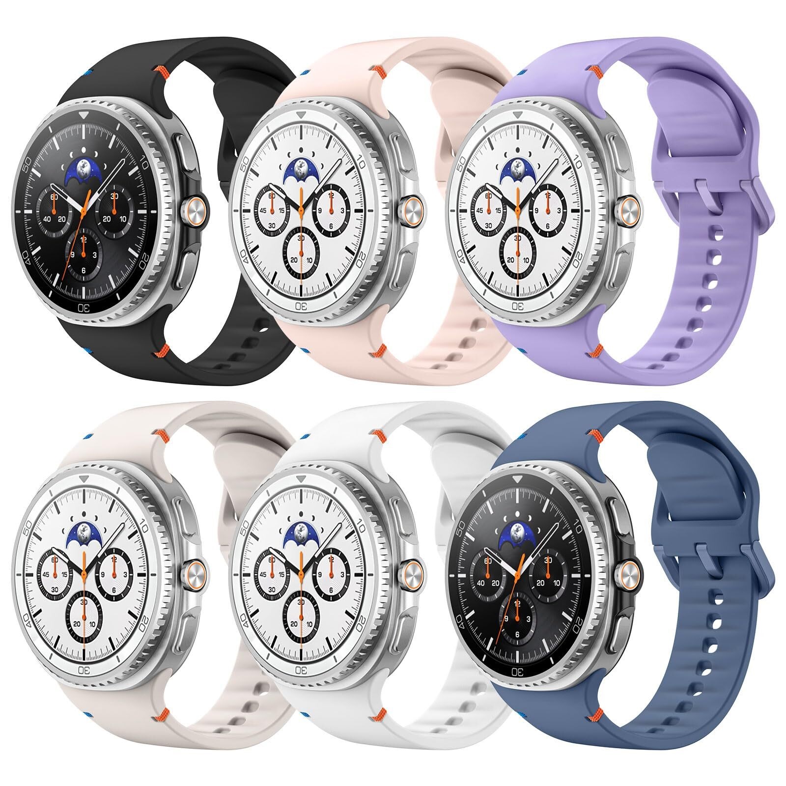 LJ 6 Pack Sport Bands Compatible for Samsung Galaxy Watch 8 Band 40mm ...