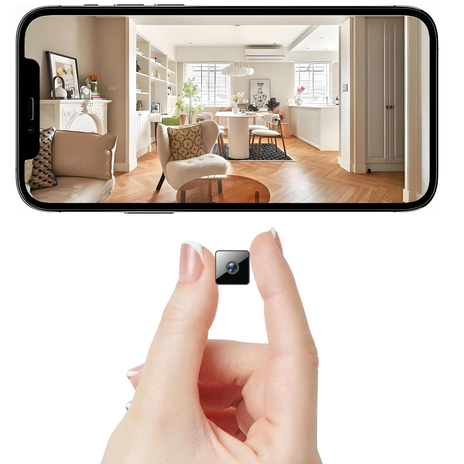 LJ Mini Wireless Security Camera, Small 1080P HD Magnetic Home WiFi ...