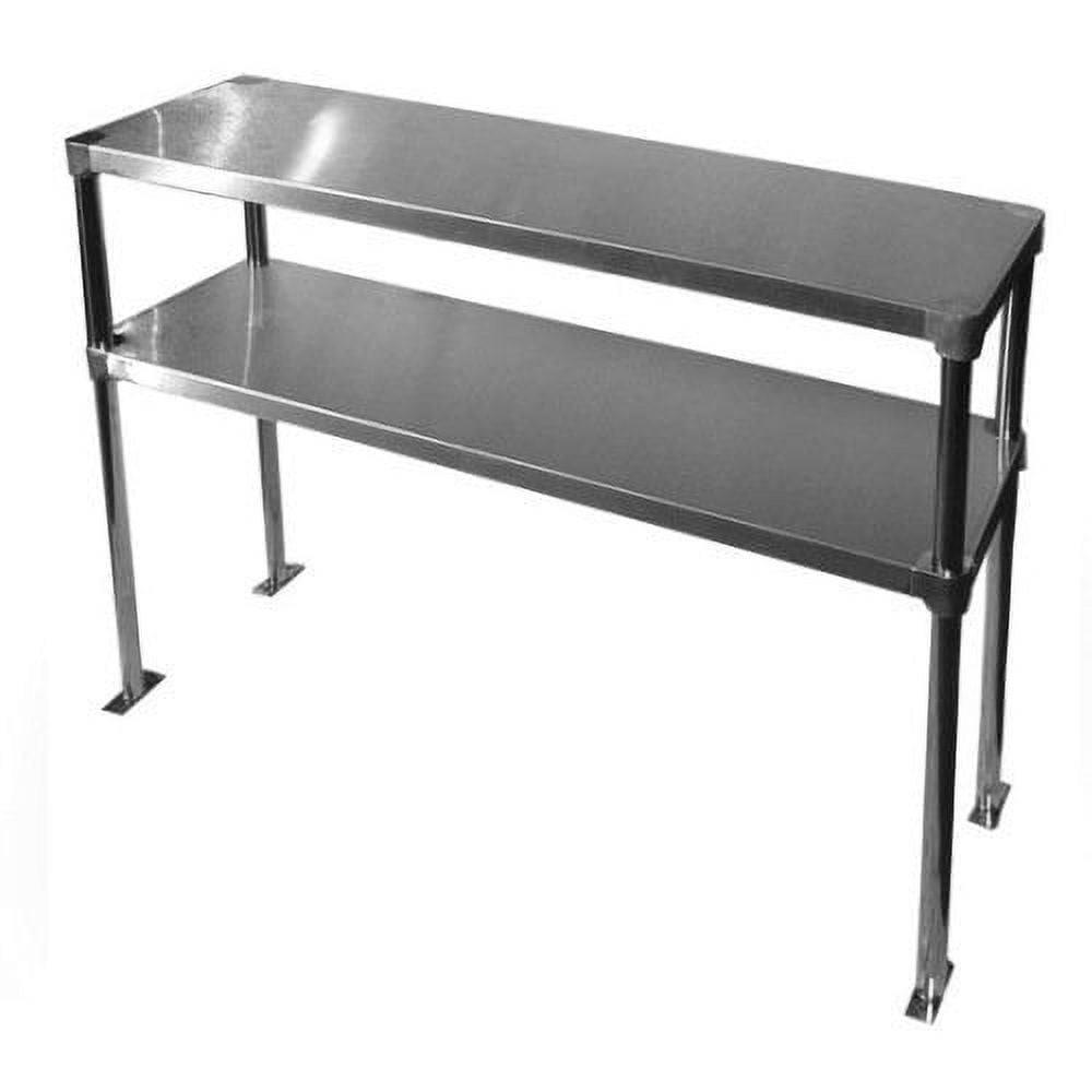 LJ Stainless Steel Adjustable Double Overshelf Work Table 12 x 60 - Top ...