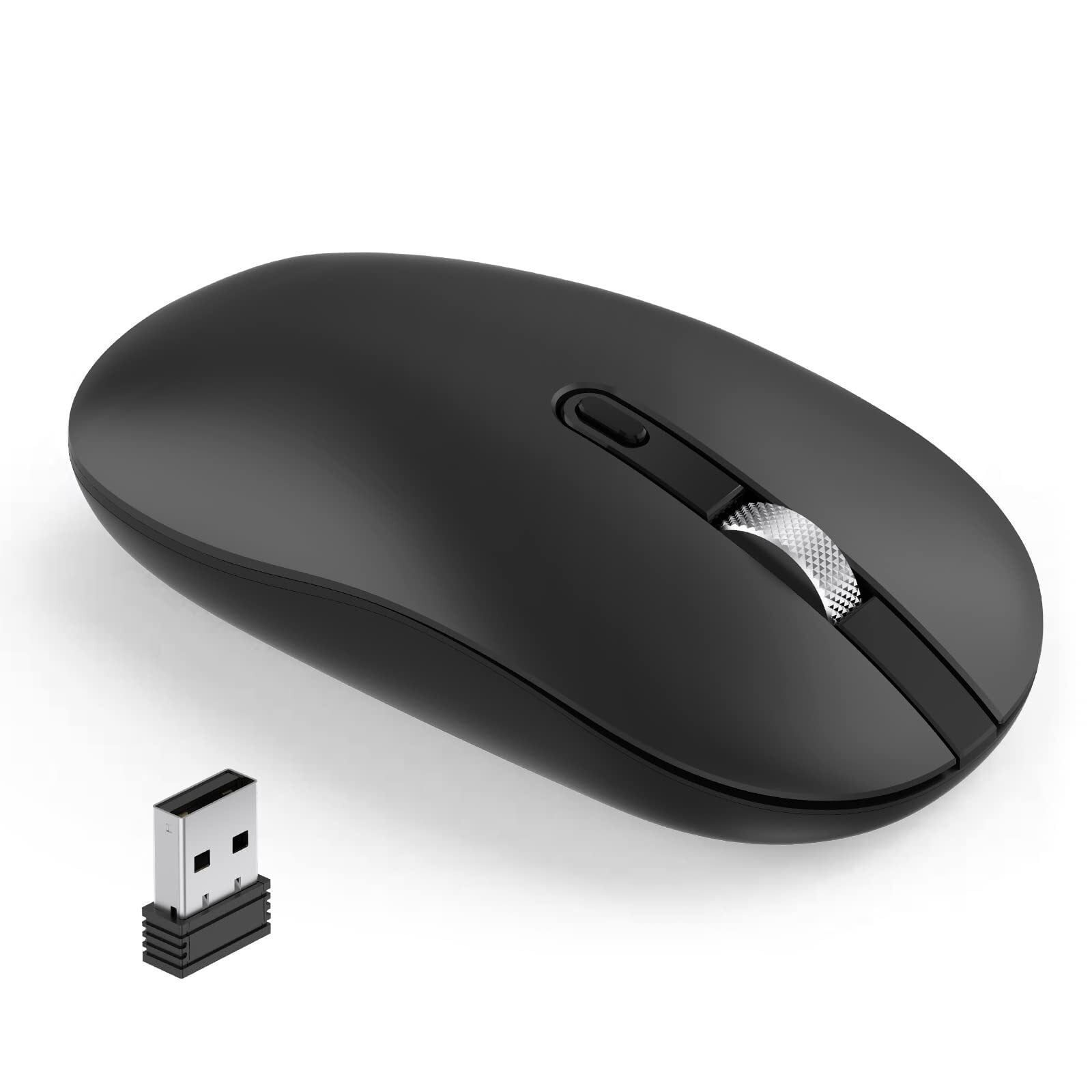 LJ Wireless Mouse, USB C Mice 2.4G Silent Cordless with Type C Receiver ...