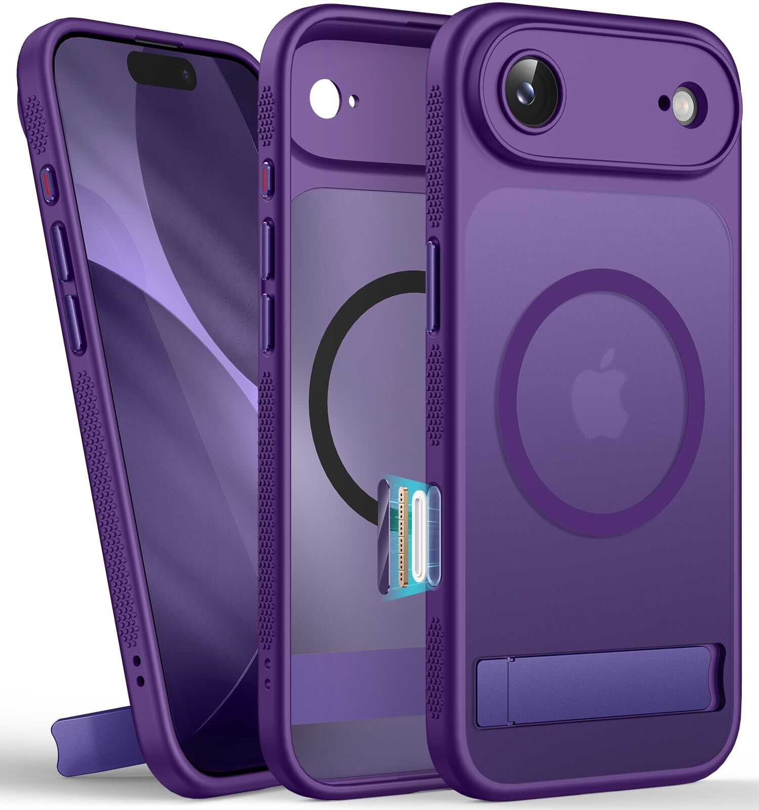 LJ For iPhone Magnetic Case with Stand, Camera Control Button ...