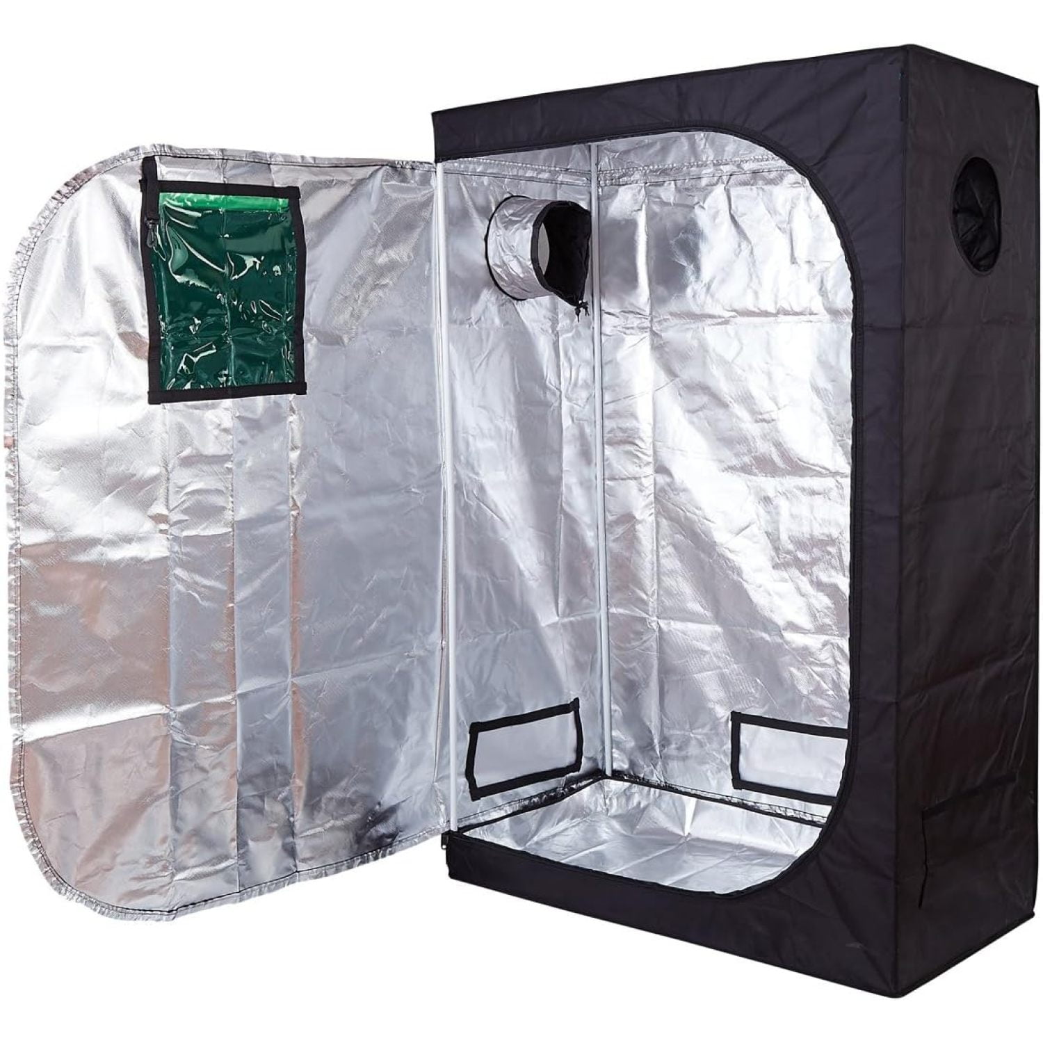LJCP 48"x24"x72" w/Observation Window Grow Tent Room Reflective Mylar ...