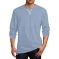 LJEFF Men's Long Sleeve Shirts, Relaxed Fit Spring and Fall Crew Neck ...