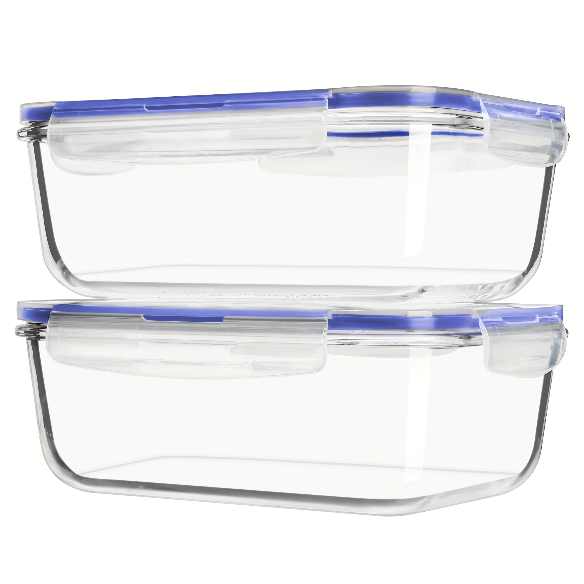 LJH001 2Pack 1860ml/ 63oz Large Glass Storage Containers with Lids ...
