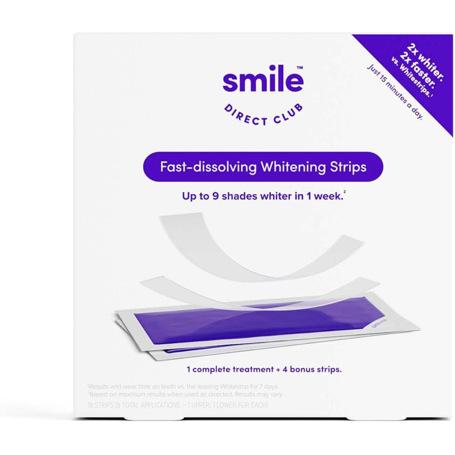 LJHF Fast Dissolving Teeth Whitening Strips - 18 Count - 2X Whiter ...