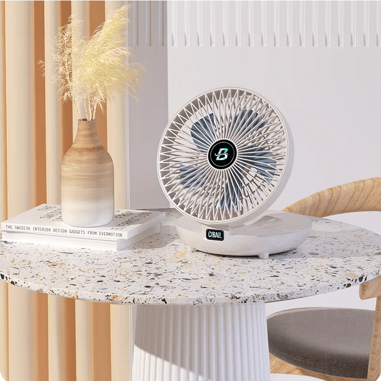 LJJ 519 Wall-Mounted Desktop Fan Type-C Charging Portable Table Fans 3 ...