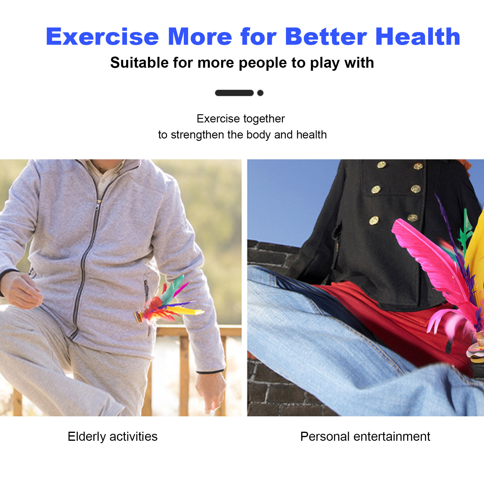 LJNYFDC Game Shuttlecock Bright Color Kick Shuttlecock Stable Base ...