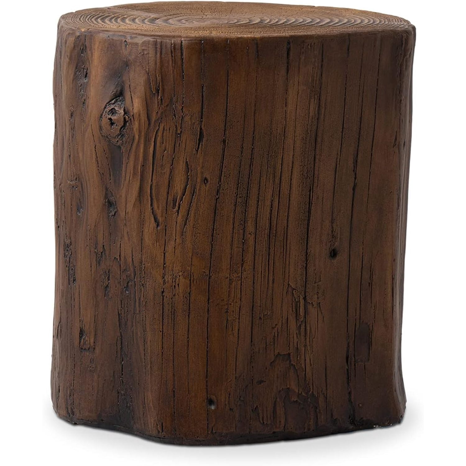 LJSP Concrete Outdoor Side Table Tree Stump Modern Round Coffee Table ...