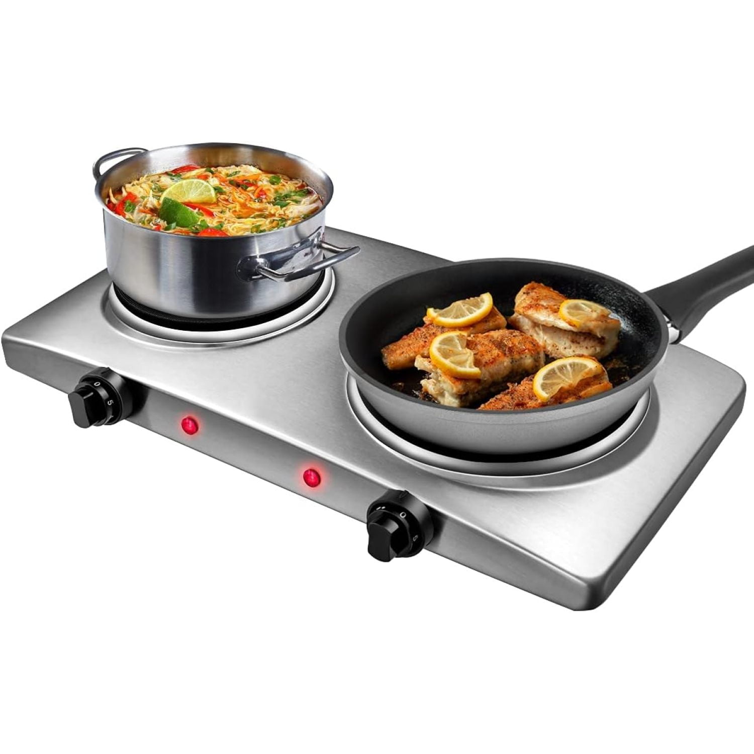 LJUP Electric Hot Plate, Double Hot Plate for Cooking, Electric ...