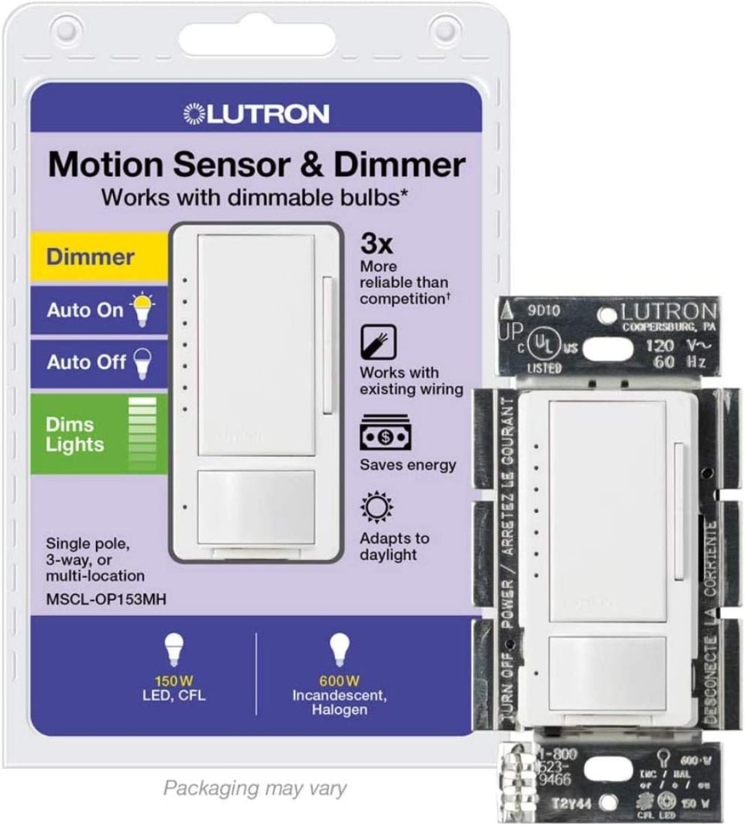 LJUP Maestro Motion Sensor Dimmer Switch for Bathroom, Garage, Laundry ...