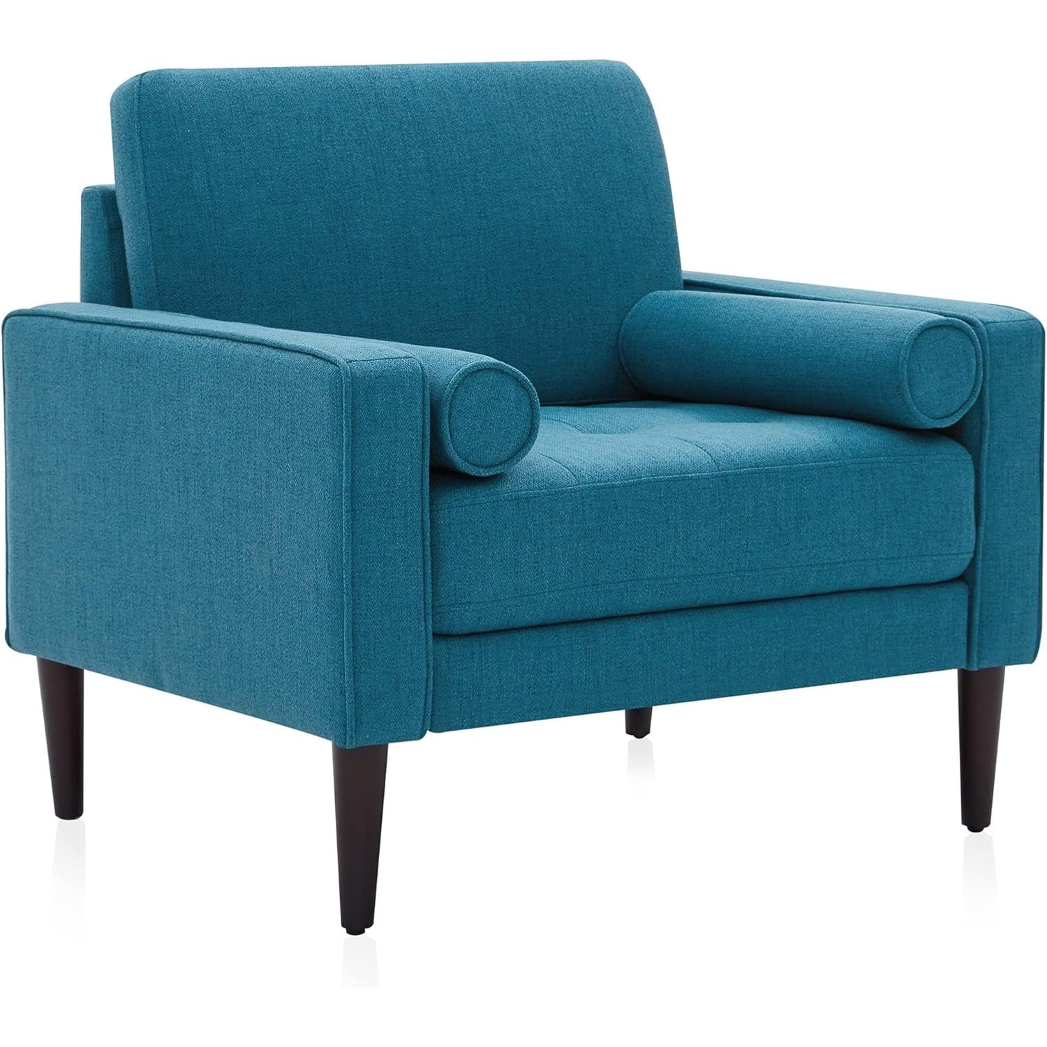 LJUP Mid Century Modern Accent Chair, Upholstered Oversized Living Room Chair Armchair Comfy ...