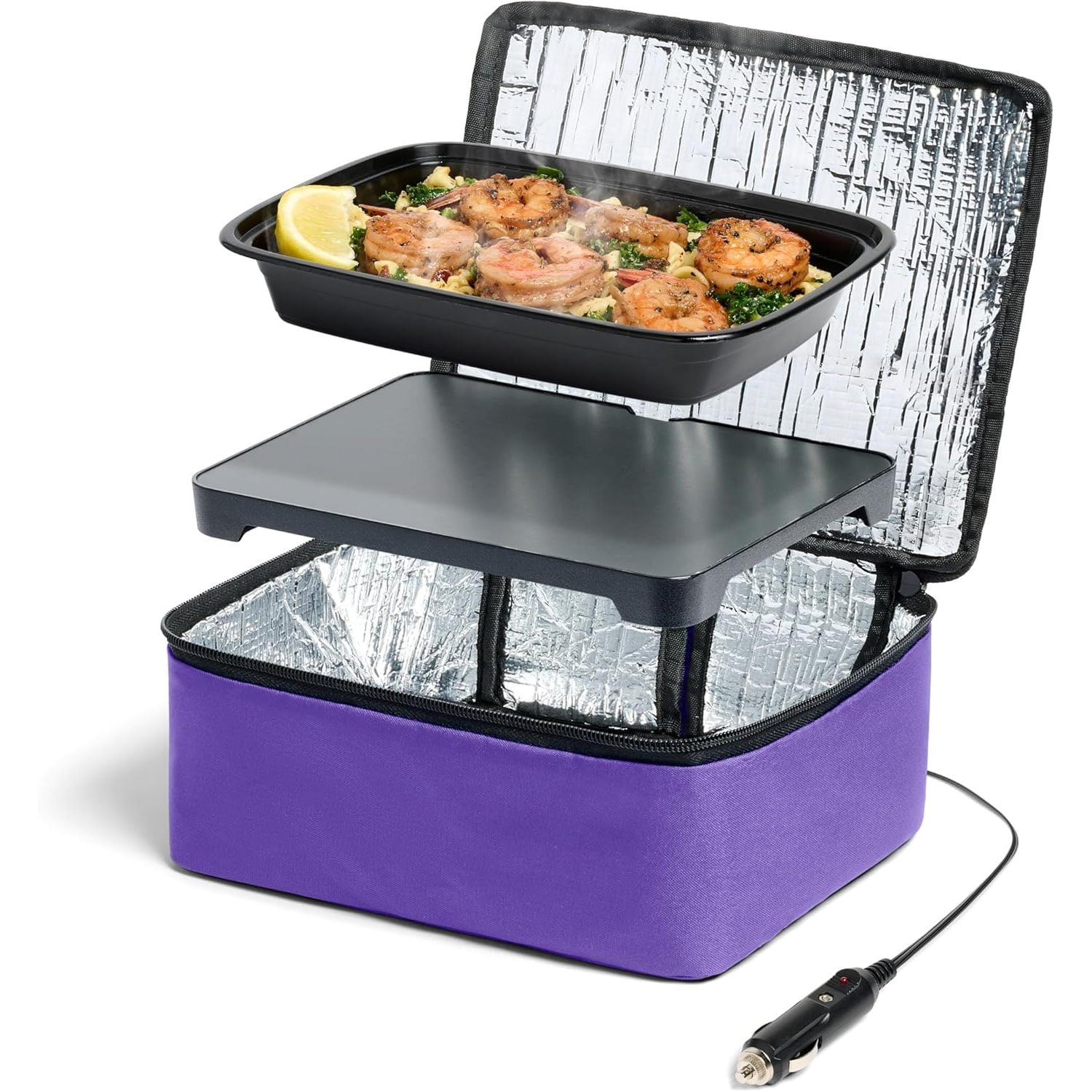 LJUP Mini Heated Lunch Box with Glass Container - Portable Electric ...