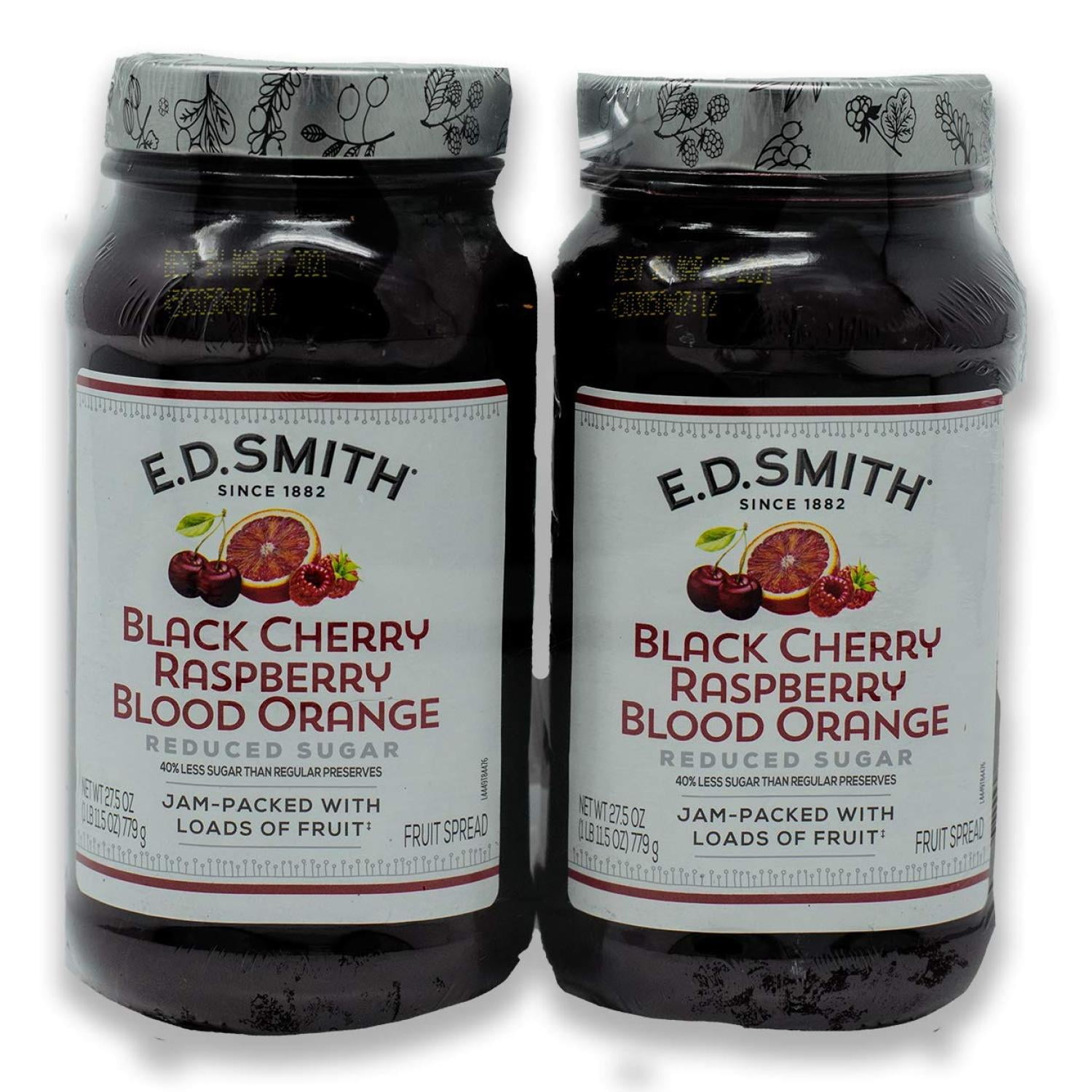 LJWF Black Cherry, Raspberry & Blood Orange Fruit Spread- With 40% Less ...
