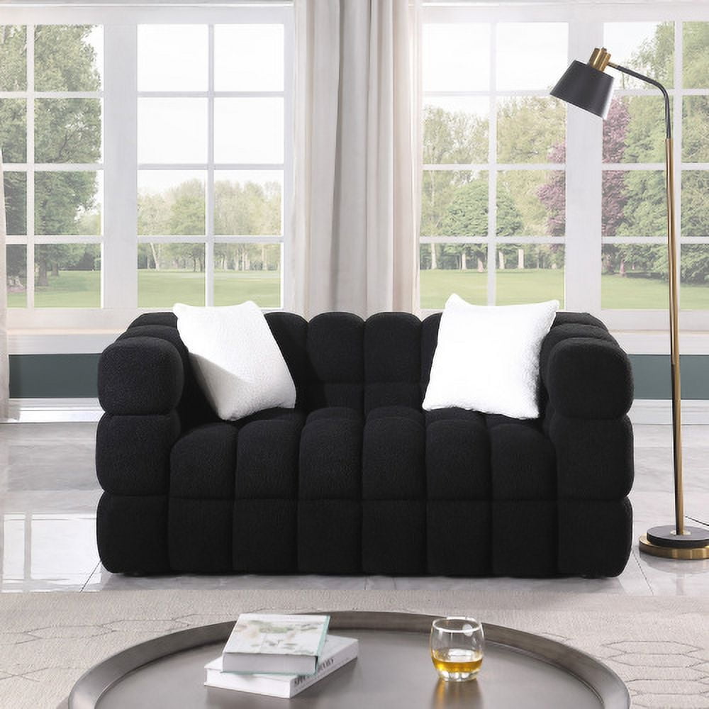 LJWM Fine craftsmanship boucle sofa human body structure,Generous ...