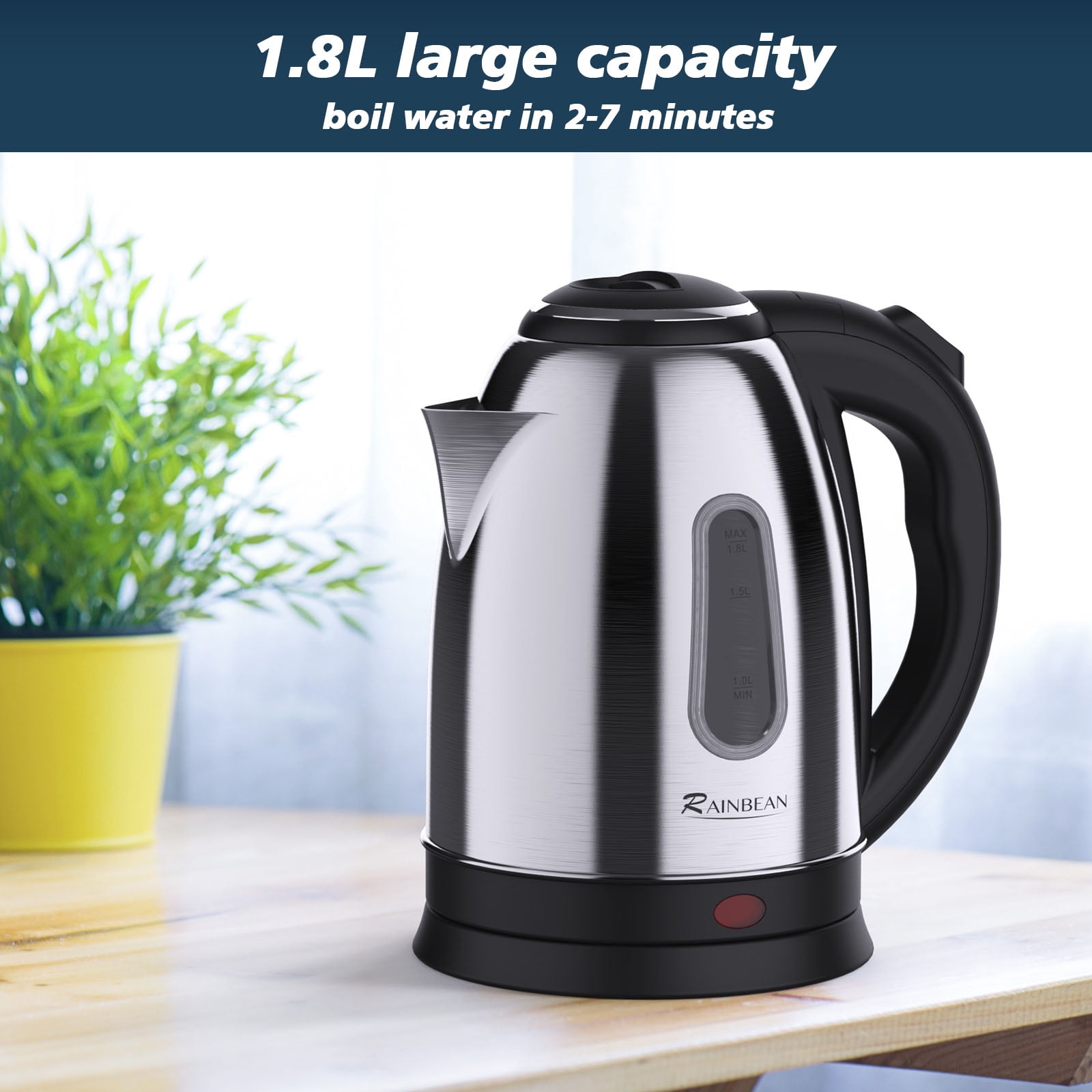 (LK-LTD)--Electric Kettle Water Boiler, 1.8L Electric Tea Coffee Kettle ...