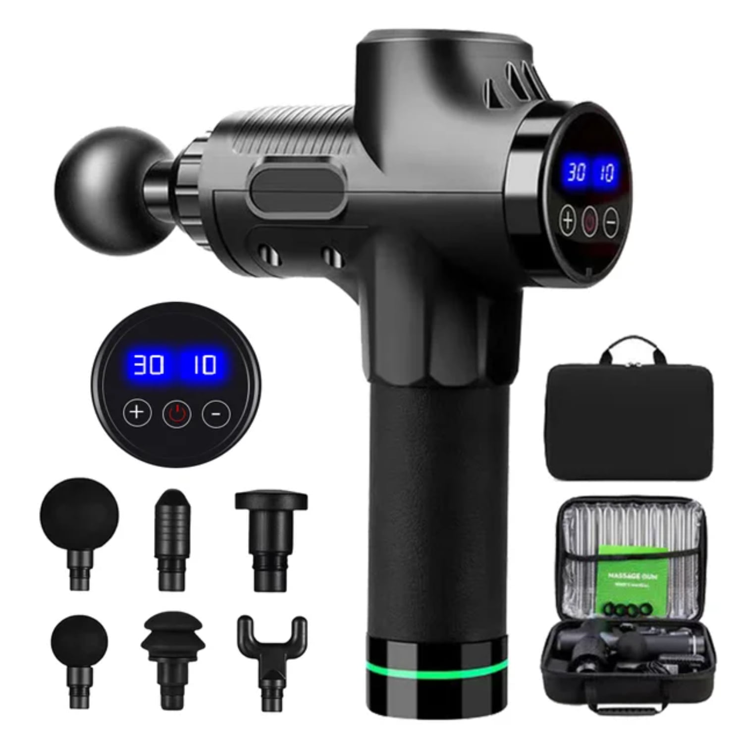 Lkenanzh Lcd Display 30 Speed Massage Gun Deep Tissue Percussion Muscle Massager Soothing Body