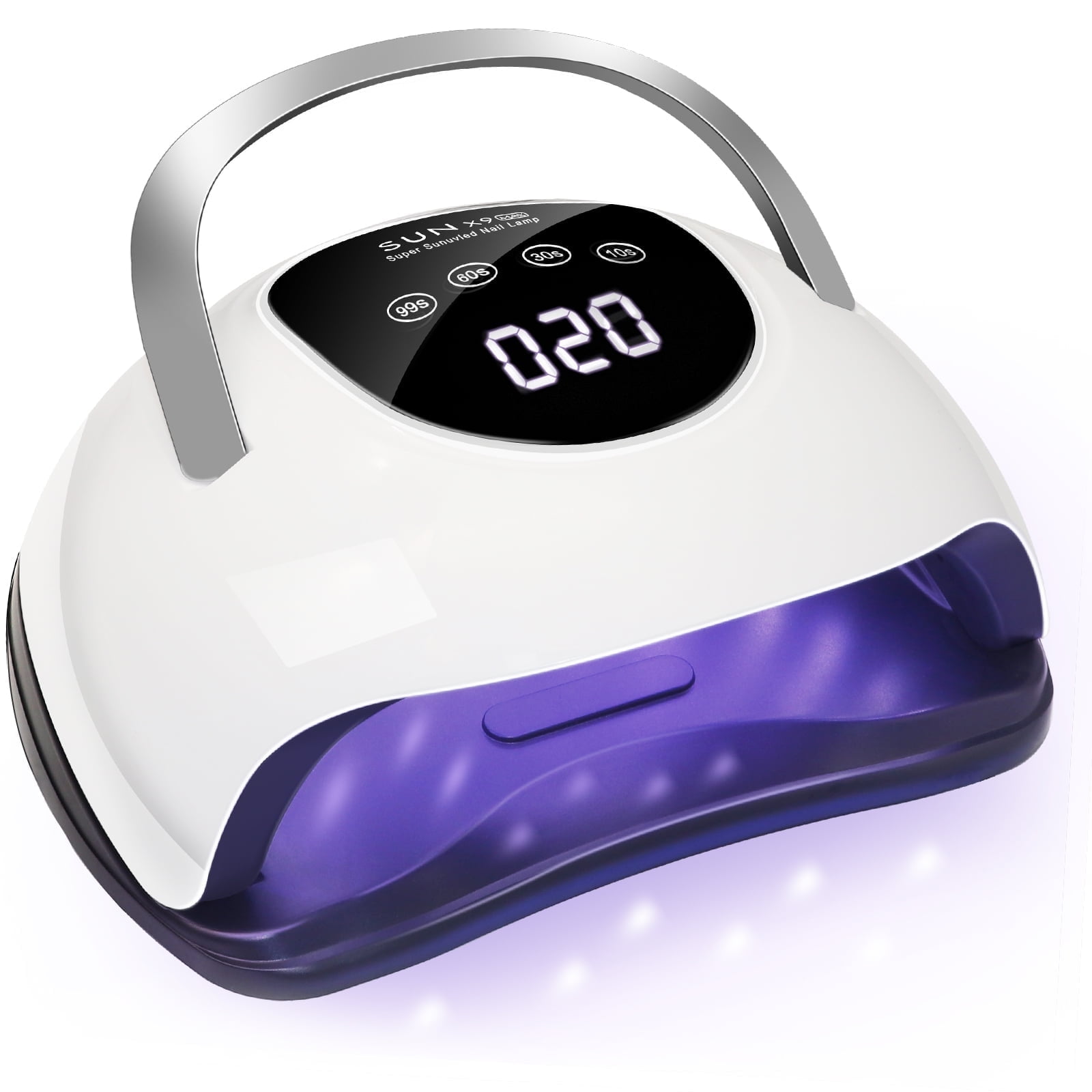 LKE 220W LED UV Nail Lamp, Heat Fingernails Drying, 4 Timers Smart ...