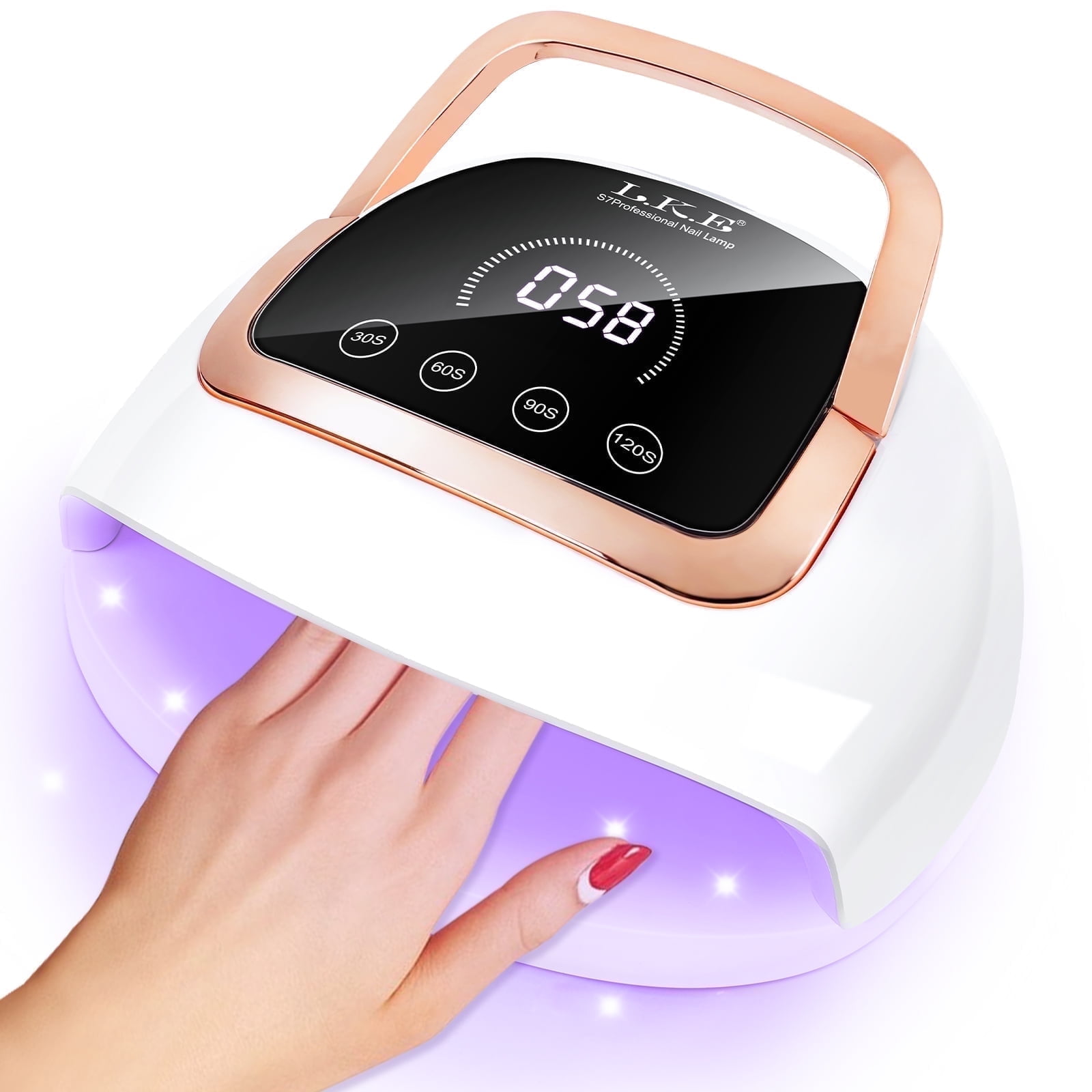 LKE UV LED Nail Lamp, 2023 Professional Electric Nail Dryer 268W ...