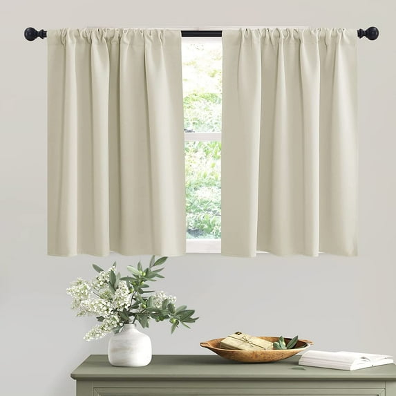 LKIFFA-100% Blackout Basement Curtains 24 inches Long, Heat & UV ...