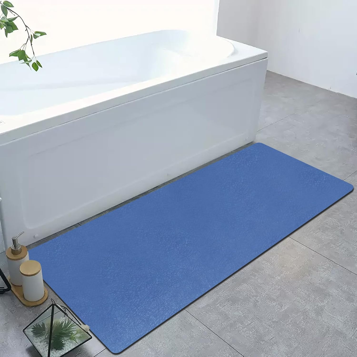 LKIFFA-Extra Long Bath mat Diatomaceous Earth Bath mat Super Absorbent ...