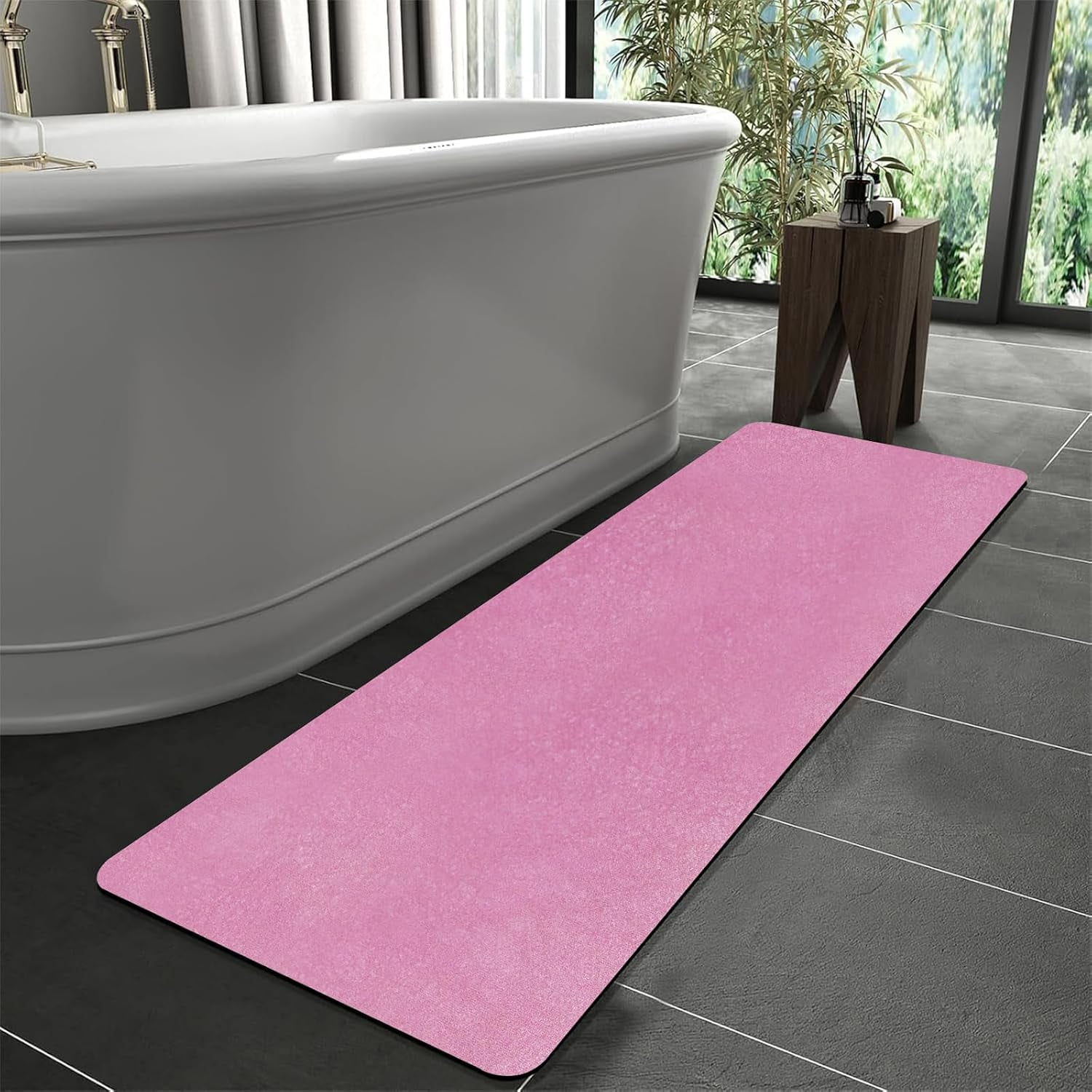 LKIFFA-Extra Long Bath mat Diatomaceous Earth Bath mat Super Absorbent ...