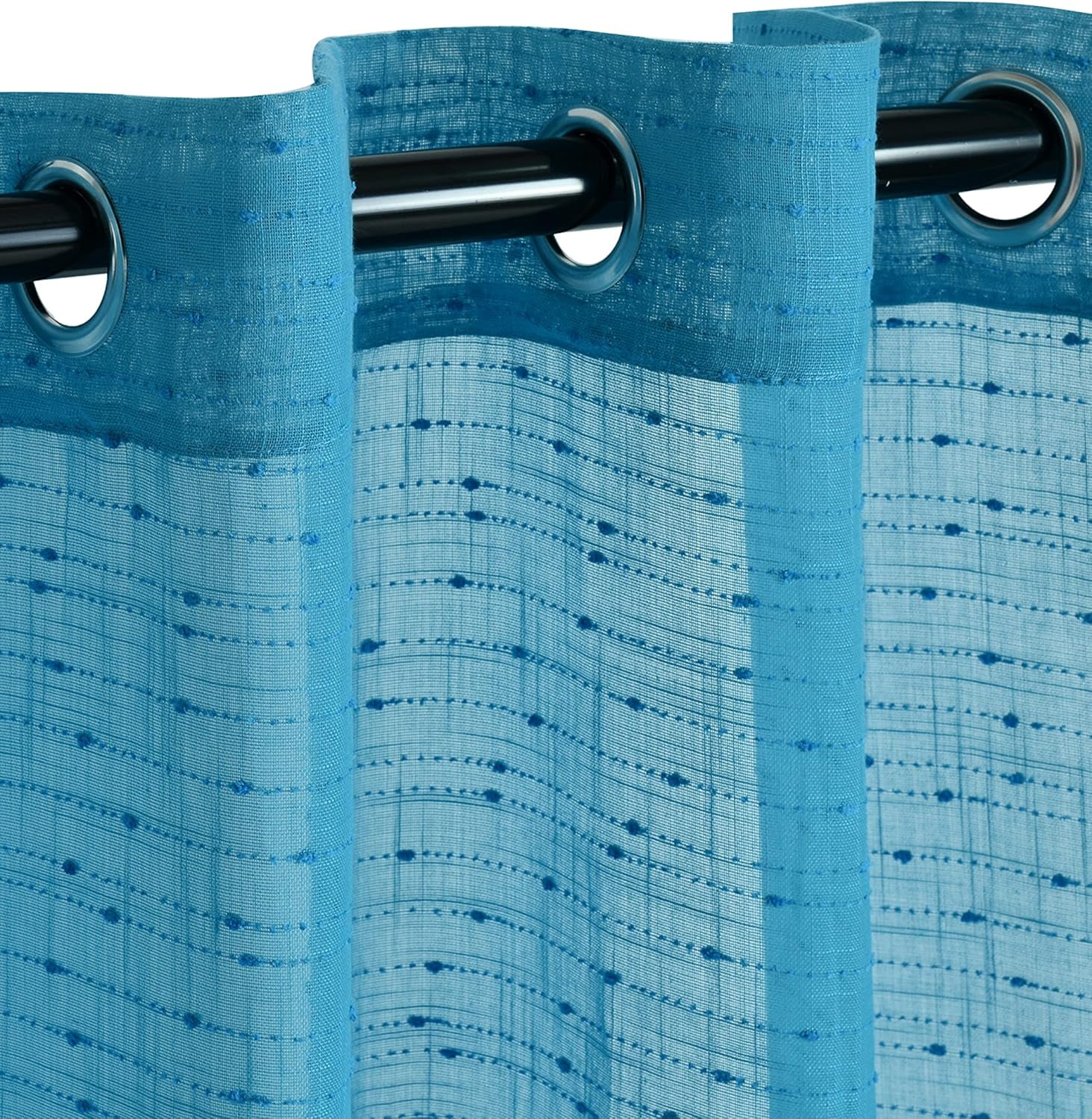 LKIFFA-Lattice Sheer Curtains, Window Accents, Perfect for Natural ...